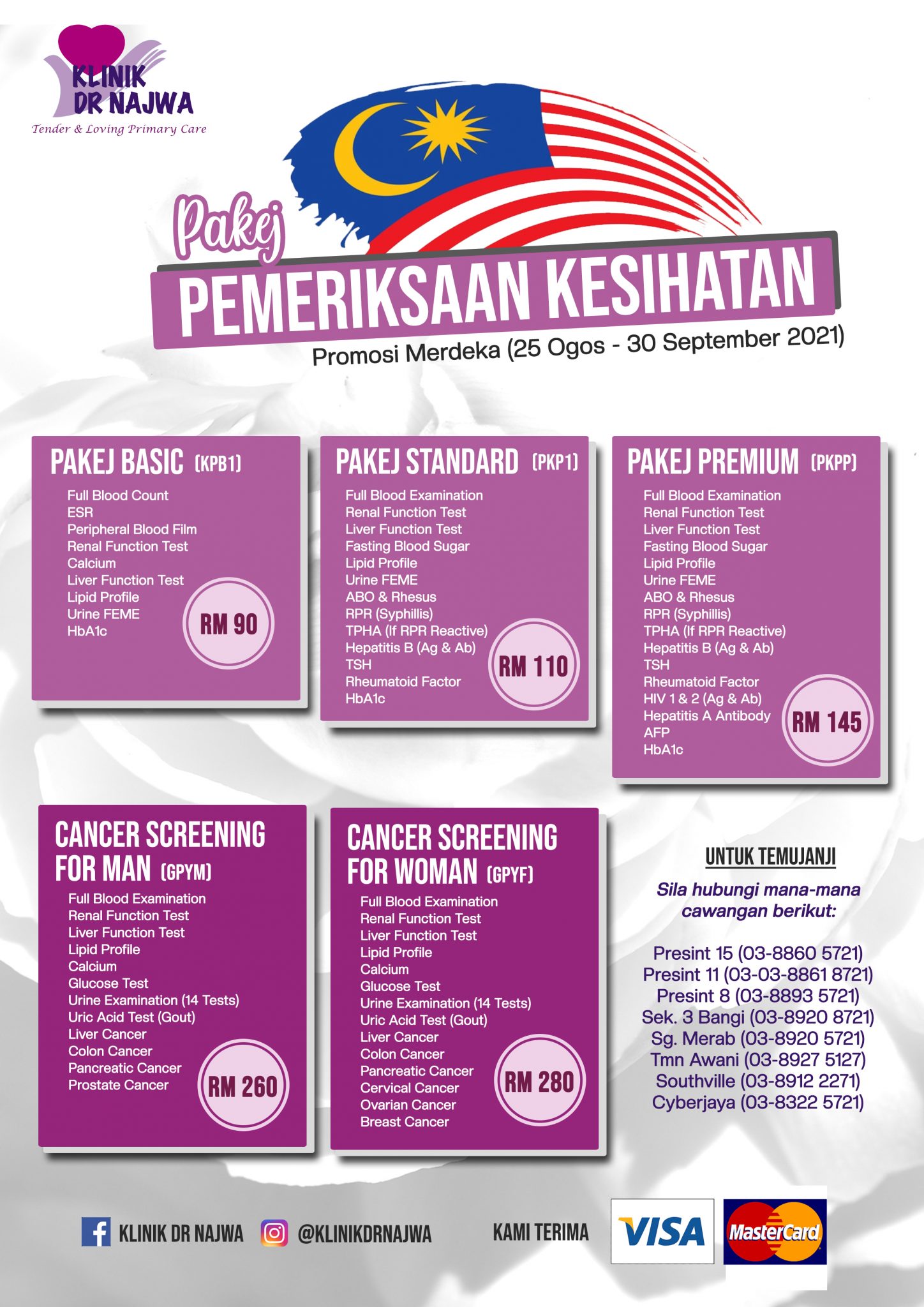 HEALTH SCREENING PACKAGE - Klinik Dr. Najwa